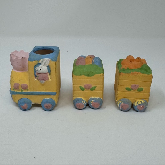 Holiday | Vintage Easter Bunny Train Set Salt Pepper Shaker Toothpick ...
